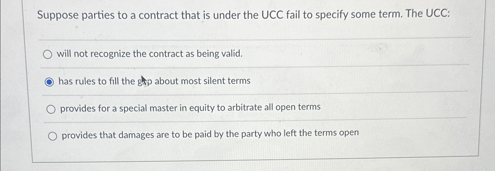 Solved Suppose parties to a contract that is under the UCC | Chegg.com Solved Suppose parties to a contract that is under the UCC | Chegg.com