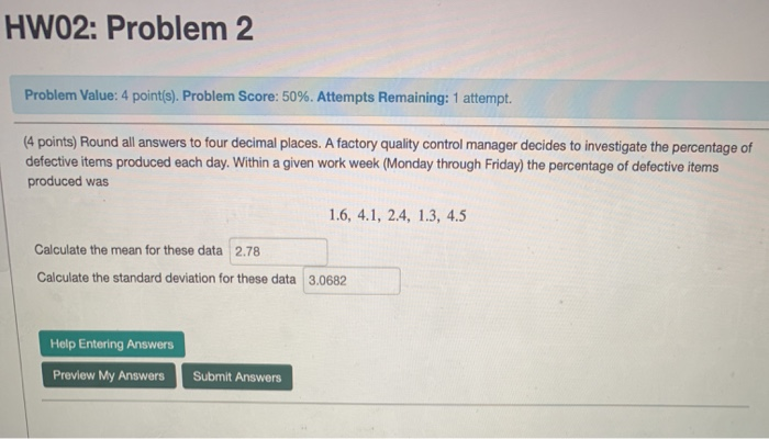Solved HW02: Problem 2 Problem Value: 4 point(s). Problem | Chegg.com