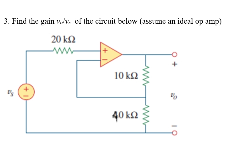 Solved Find the gain vovs ﻿of the circuit below (assume an | Chegg.com