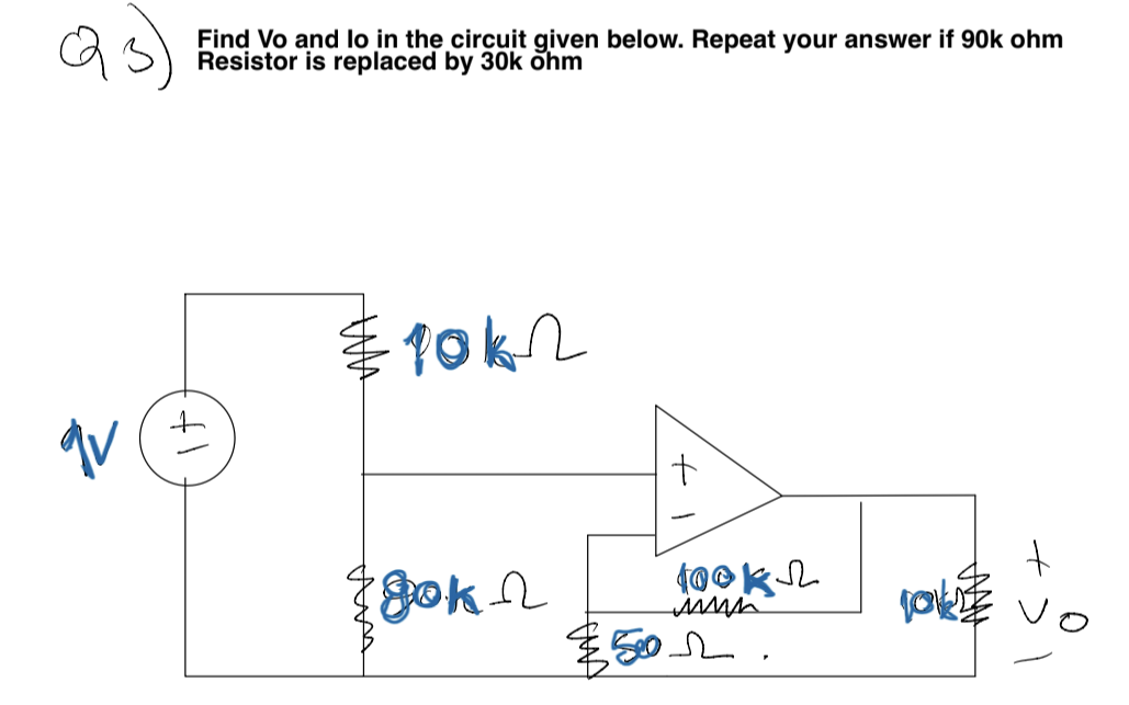 Q3)Find Vo and lo in the circuit given below. Repeat | Chegg.com