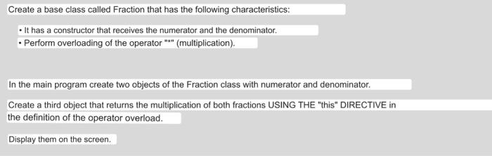 Solved Reinforce and practice the concepts of operator | Chegg.com