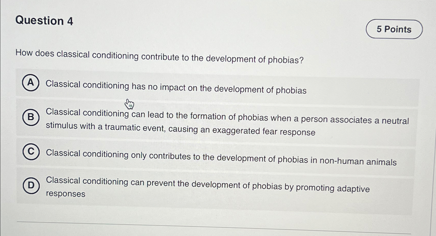 Solved Question 4How does classical conditioning contribute | Chegg.com
