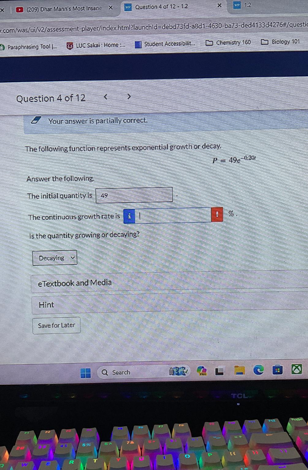 Solved (209) ﻿Dhar Mann's Most Insene x,w ﻿Question 4 ﻿of | Chegg.com