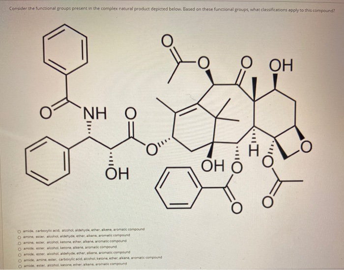 Solved Consider the functional groups present in the complex | Chegg.com