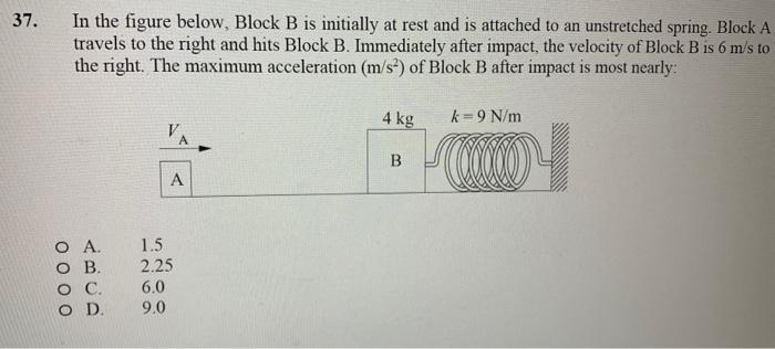 Solved 7. In the figure below, Block B is initially at rest | Chegg.com