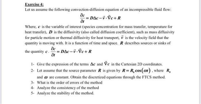 Solved Exercise 4: Let us assume the following | Chegg.com