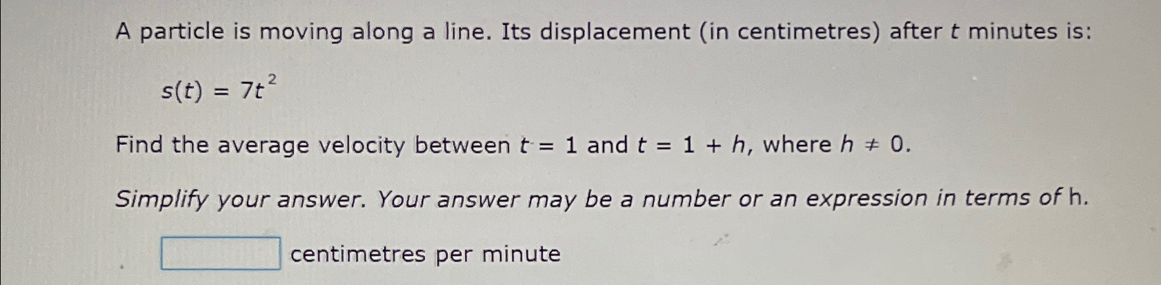 Solved A particle is moving along a line. Its displacement | Chegg.com