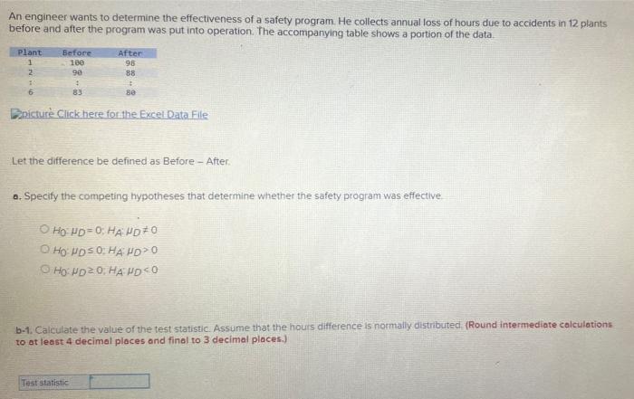 Solved An Engineer Wants To Determine The Effectiveness Of A Chegg