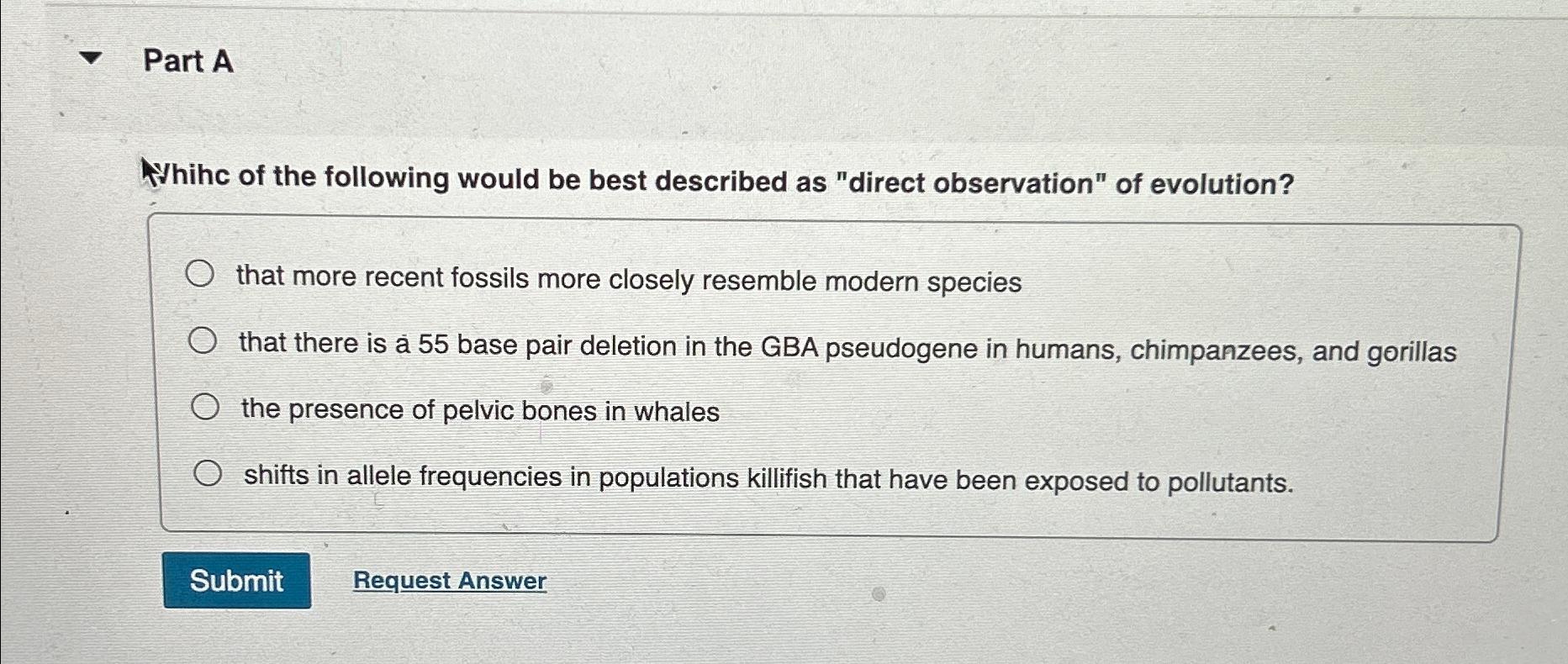 Solved Part AWhinc of the following would be best described | Chegg.com
