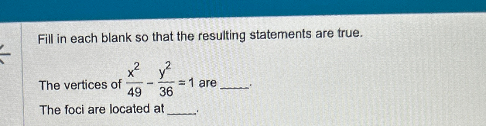 Solved Fill in each blank so that the resulting statements | Chegg.com