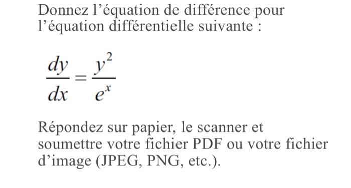 Solved Donnez l'équation de différence pour l'équation | Chegg.com