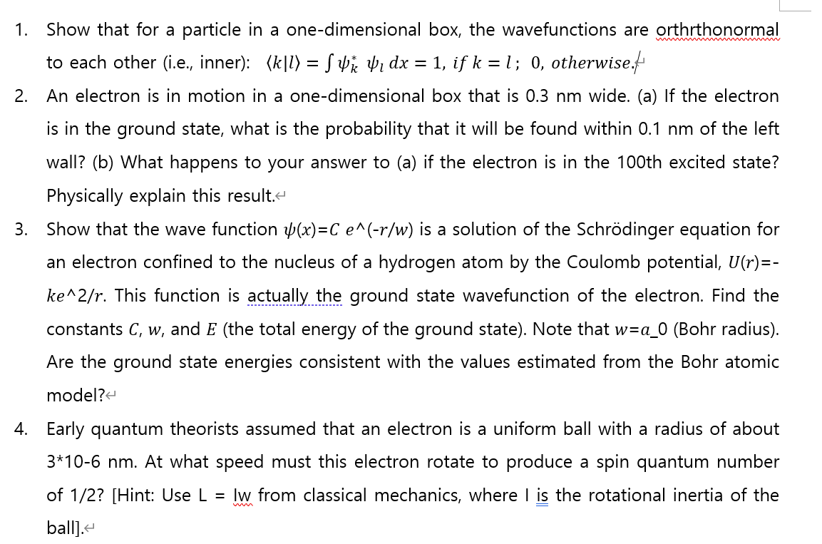 Show that for a particle in a one-dimensional box, | Chegg.com