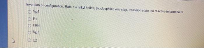 Solved The SN2 reaction of 1-chloropropane with which of the | Chegg.com