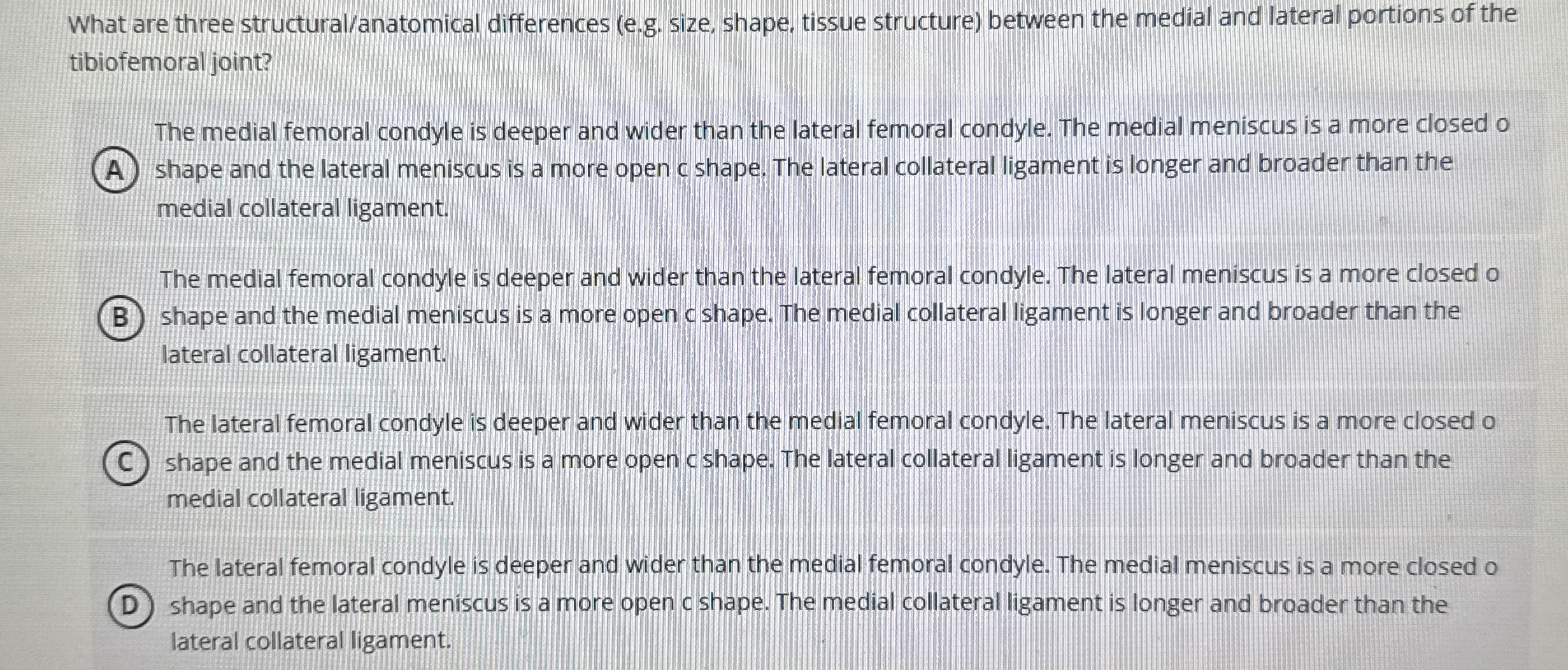 Solved What are three structural/anatomical differences | Chegg.com