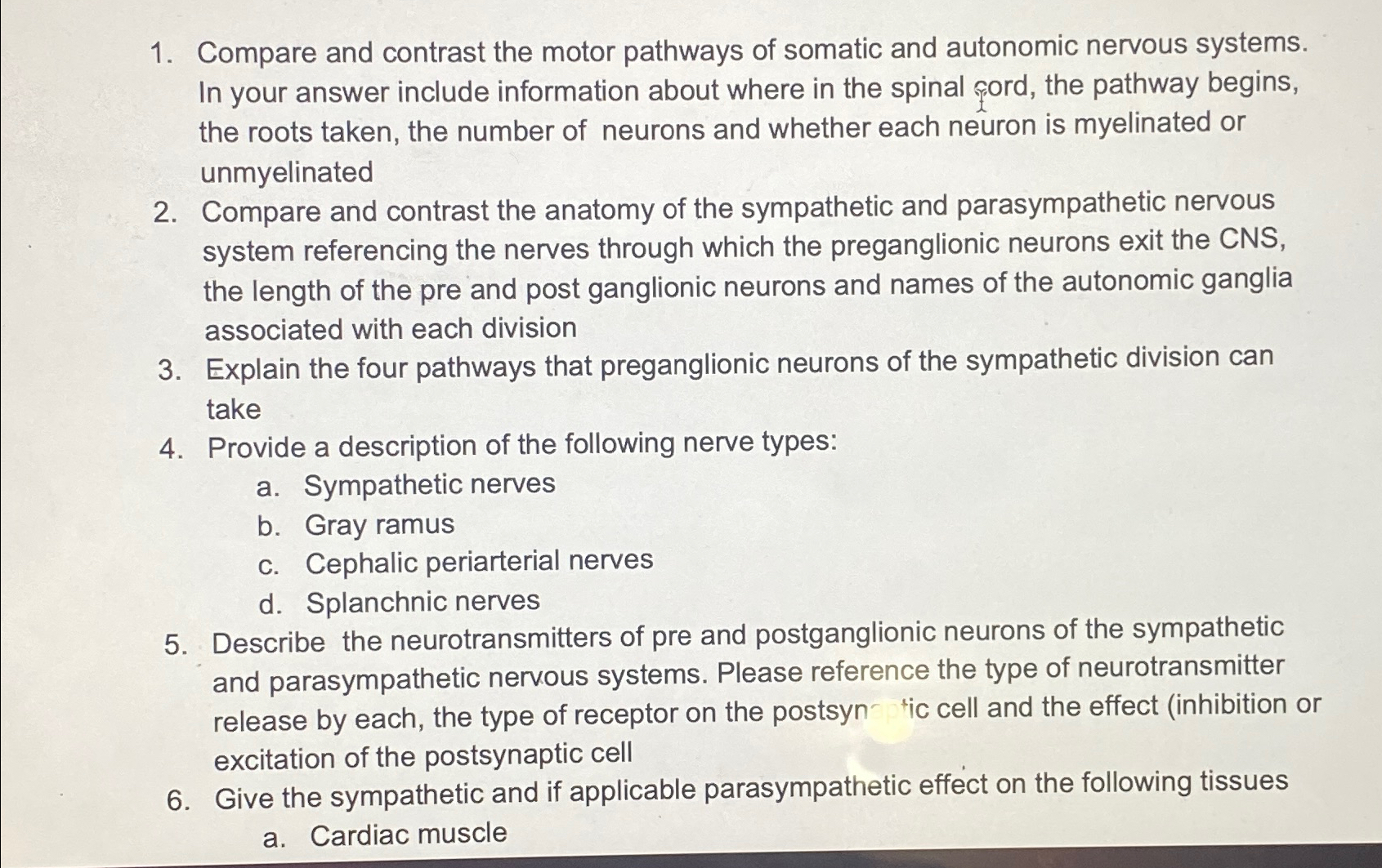 Solved Compare and contrast the motor pathways of somatic | Chegg.com