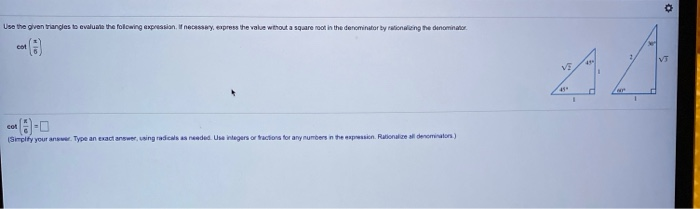 Solved Use the given triangles to evaluate the folowing | Chegg.com