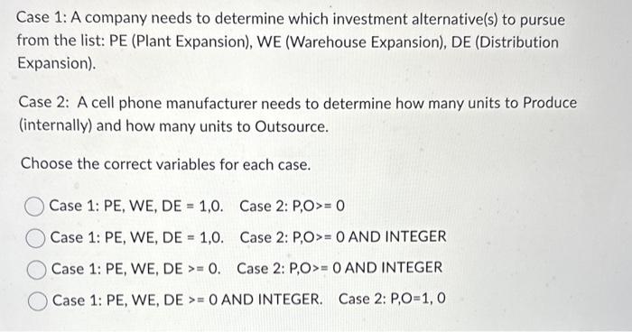 Solved Which of the following is a formulation of a | Chegg.com