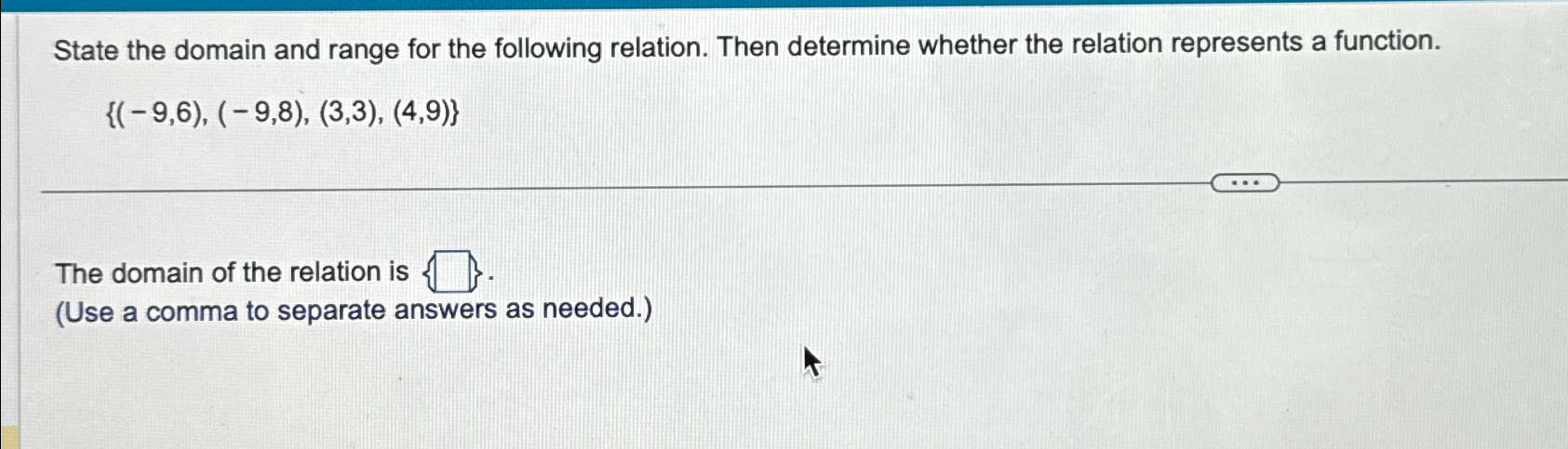 Solved State the domain and range for the following | Chegg.com