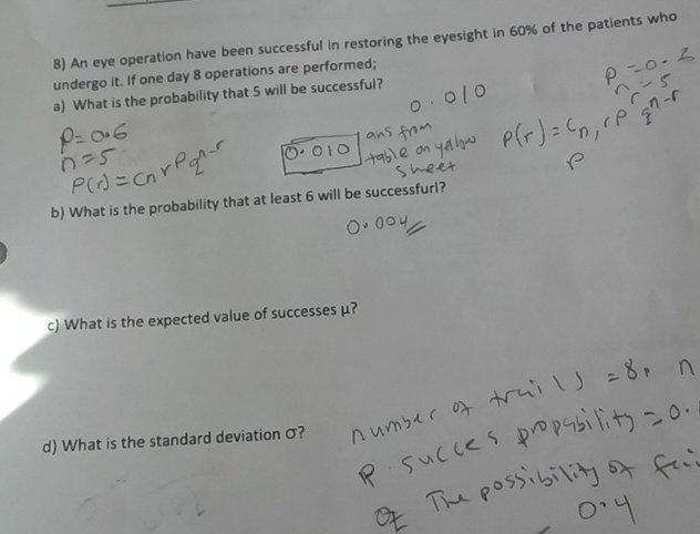 Solved An eye operation have been successful in restoring | Chegg.com