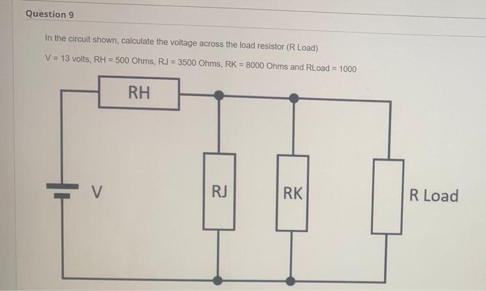 Solved In the circuit shown, calculate the voltage across | Chegg.com