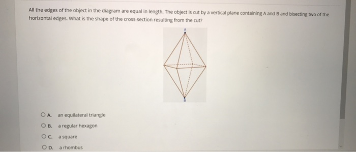 Solved All the edges of the object in the diagram are equal | Chegg.com