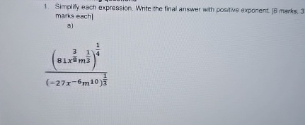 Solved Simplify each expression. Write the final answer with | Chegg.com