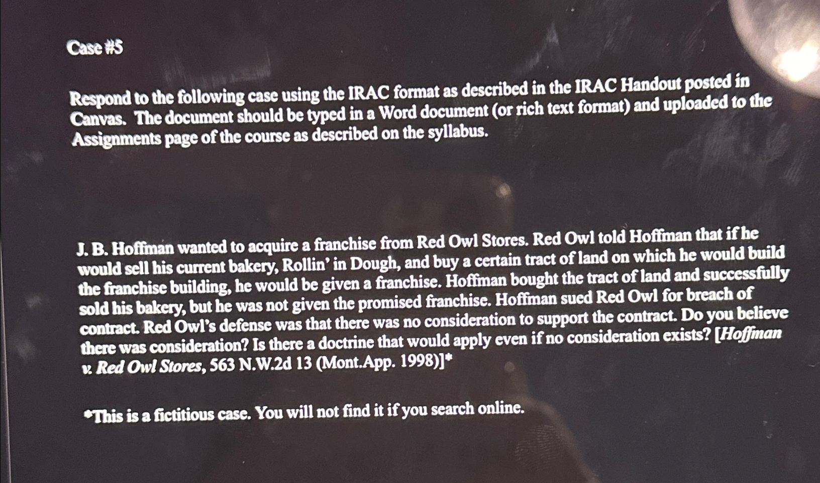 Solved Case 15Respond to the following case using the IRAC | Chegg.com