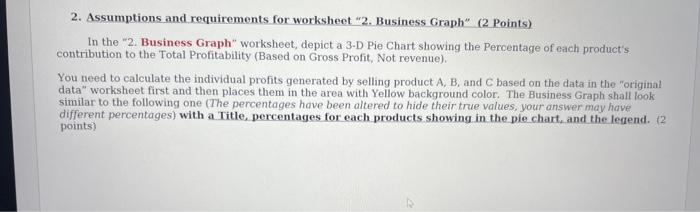 2. Assumptions and requirements for worksheet "2. | Chegg.com