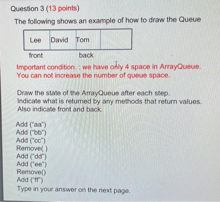 Solved Java Data StructuresAnswer Question 3 in complete | Chegg.com