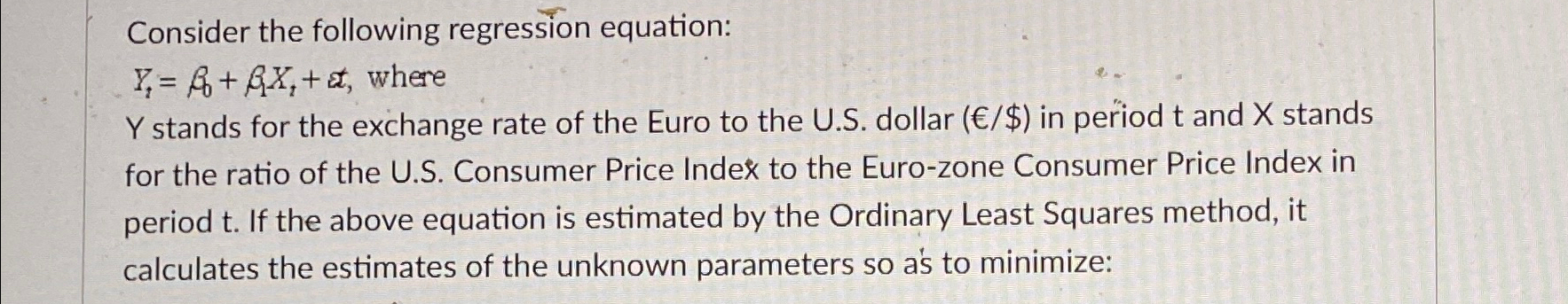Solved Consider the following regression | Chegg.com