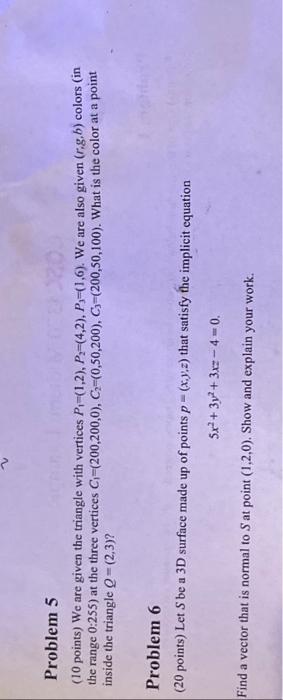 Solved Problem 5 (10 points) We are given the triangle with | Chegg.com