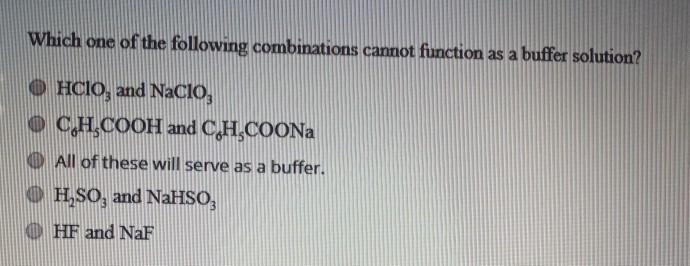 Solved Which one of the following combinations cannot | Chegg.com