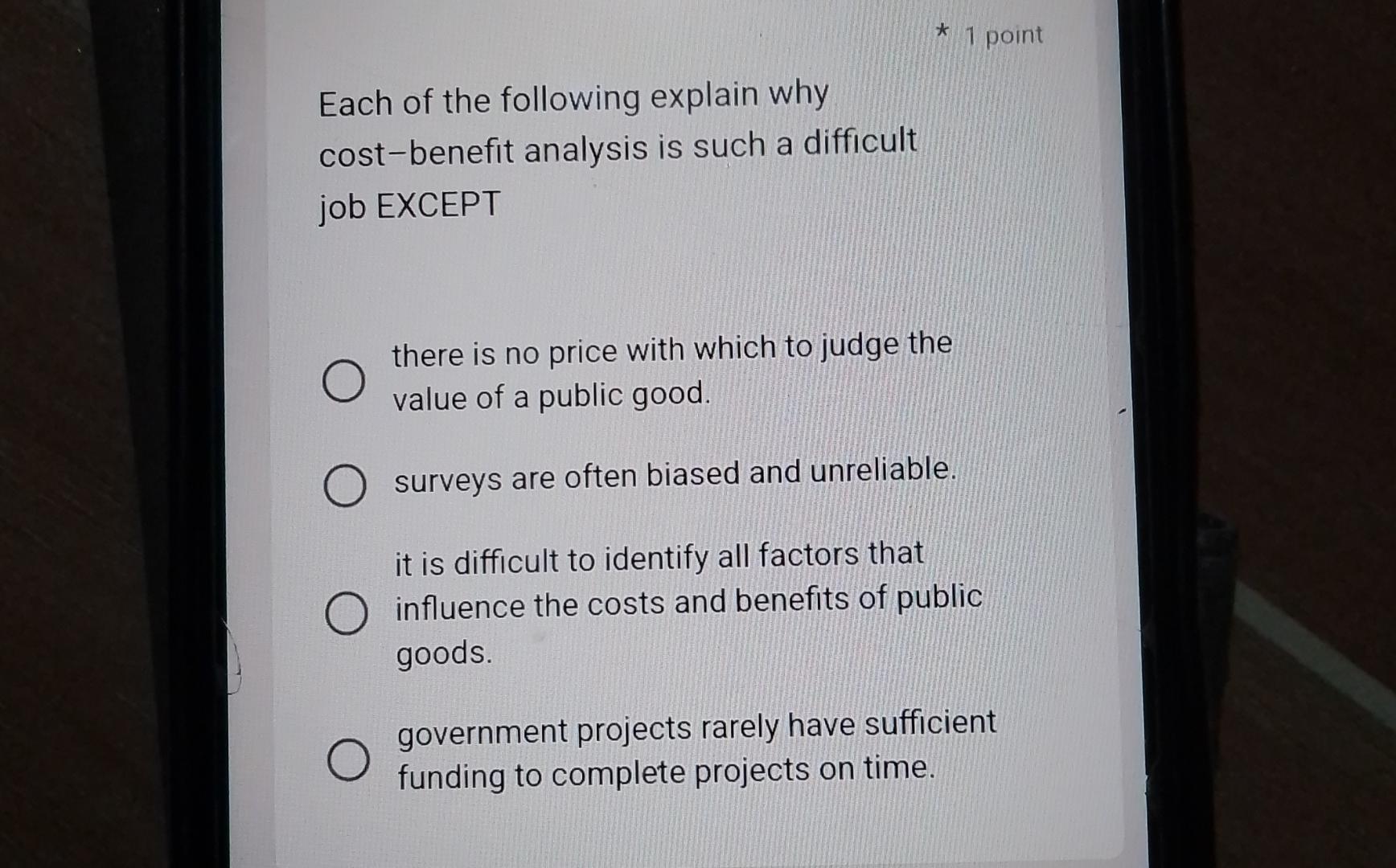 Solved 1 ﻿pointEach of the following explain why | Chegg.com
