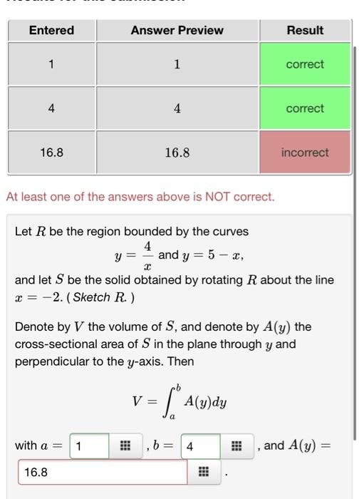 Solved Entered Answer Preview Result 1 1 correct 4 4 correct | Chegg.com