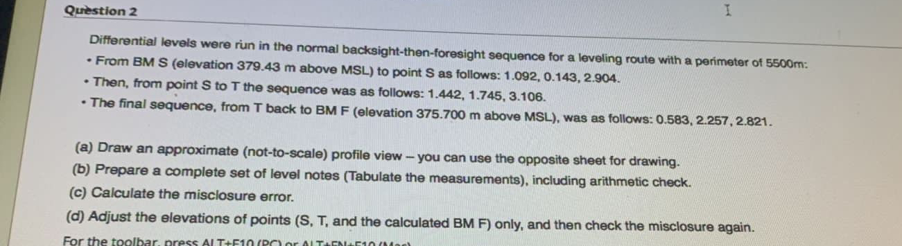 Solved Quiestion 2Differential levels were run in the normal | Chegg.com