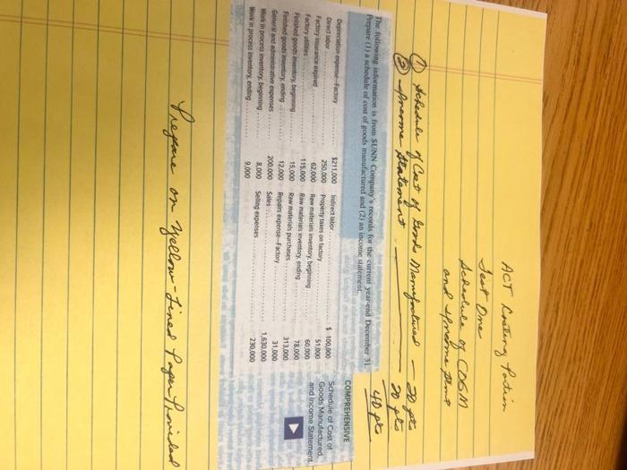 Solved ACT Crateng Patien Sest One scheree of COSM and freme | Chegg.com