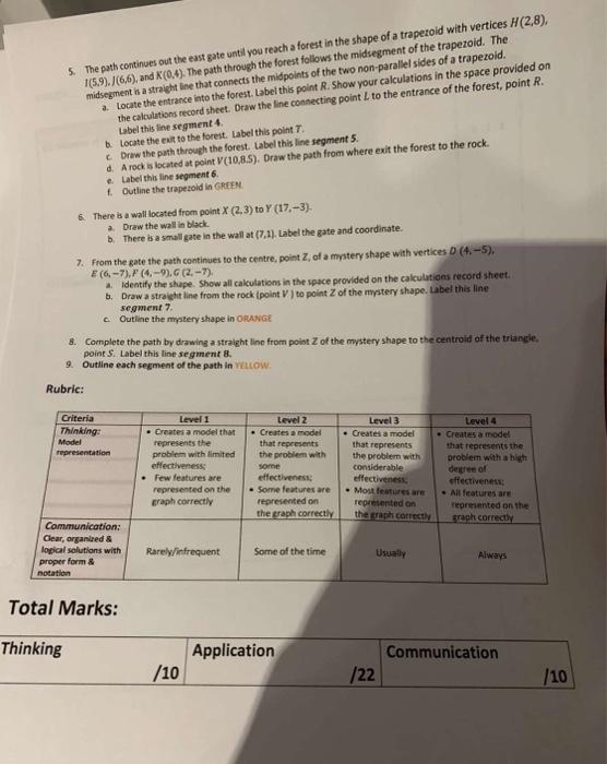 Solved grade 10 math assingment.please put intructions on | Chegg.com