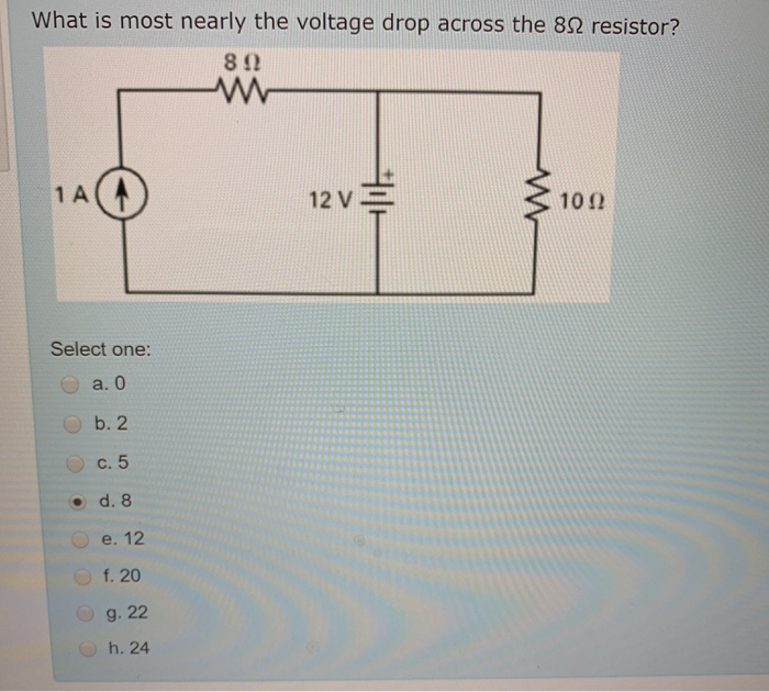 Solved What is the voltage drop across the 2Ω resistor? 10 Ω | Chegg.com