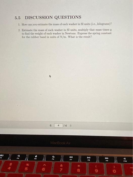 Solved Lab 5: Estimating the Spring Constant of a Rubber | Chegg.com