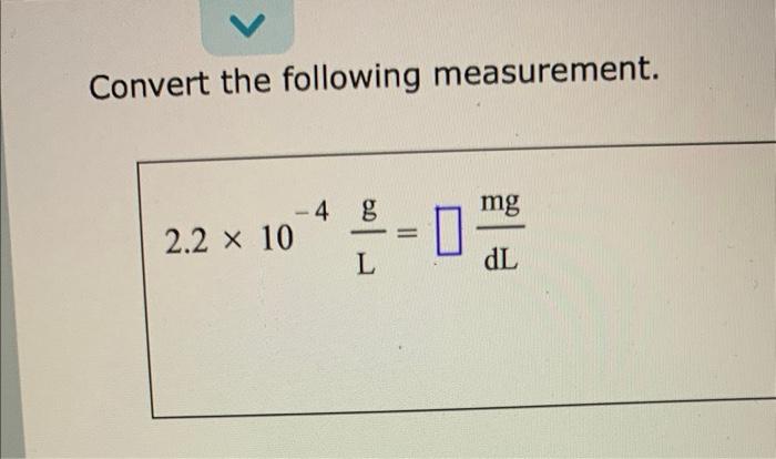 Solved Convert the following measurement. | Chegg.com