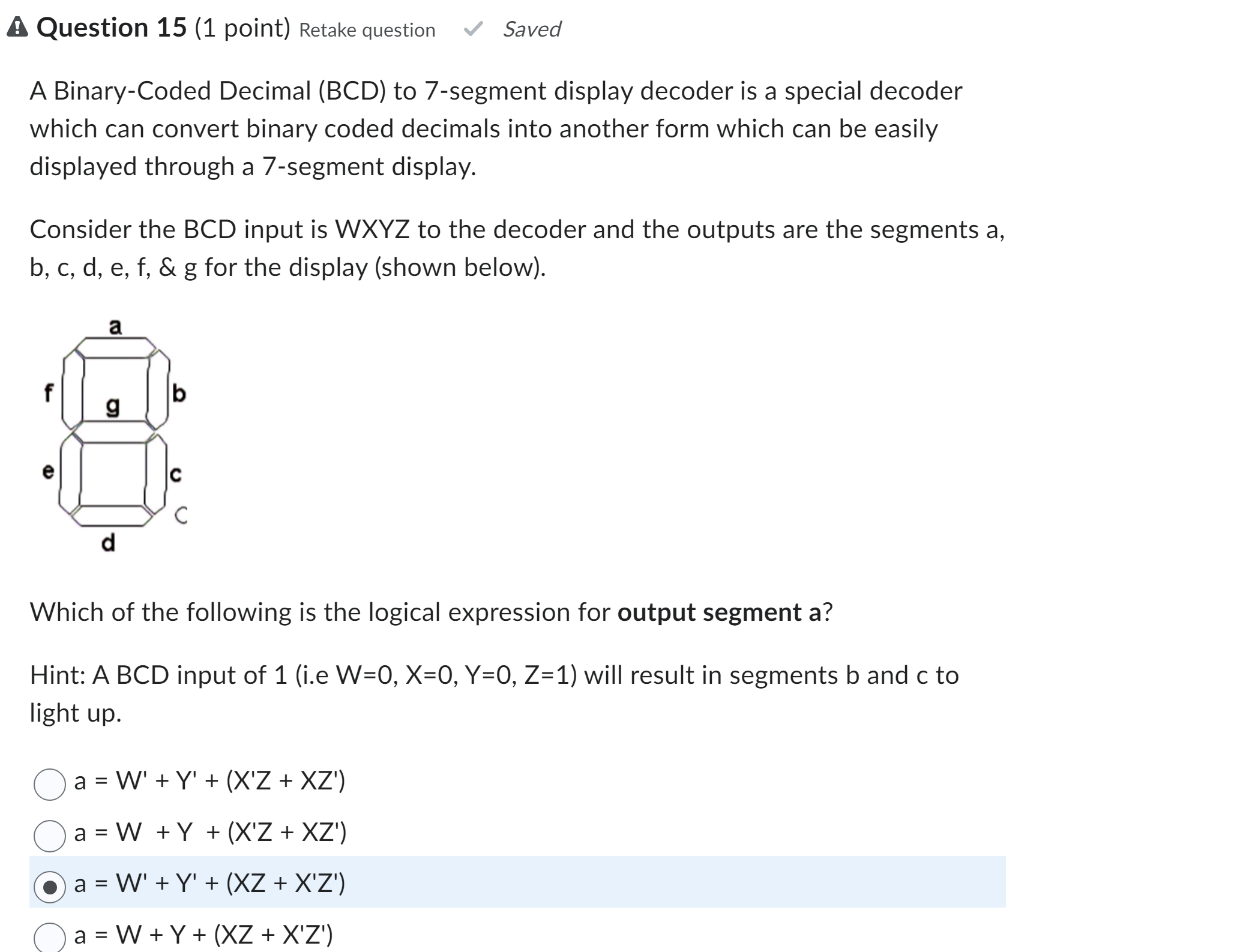 Solved help plz. ﻿option c is incorrect | Chegg.com
