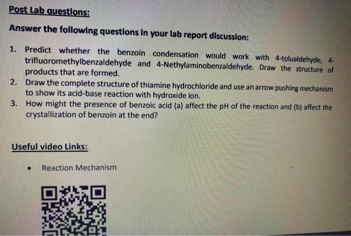 Solved Post Lab questions: Answer the following questions in | Chegg.com