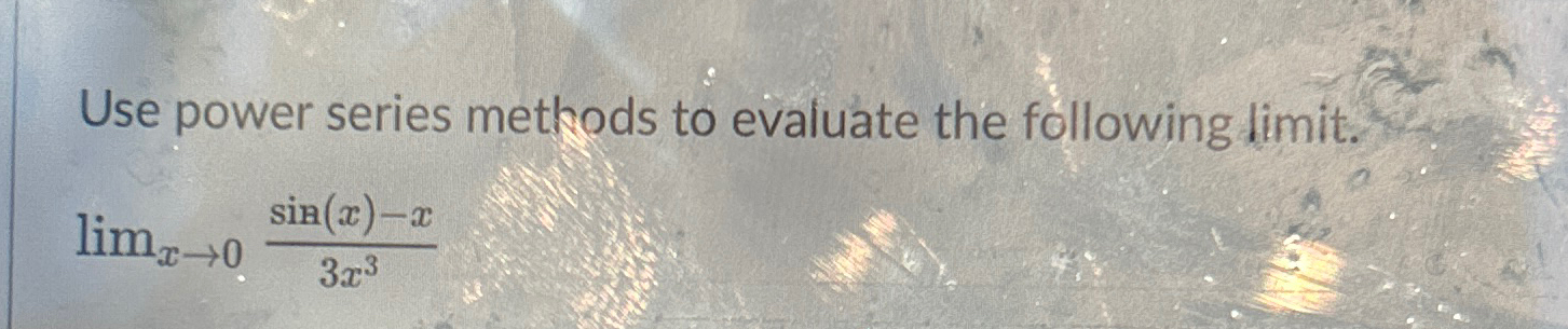 Solved Use power series methods to evaluate the following | Chegg.com