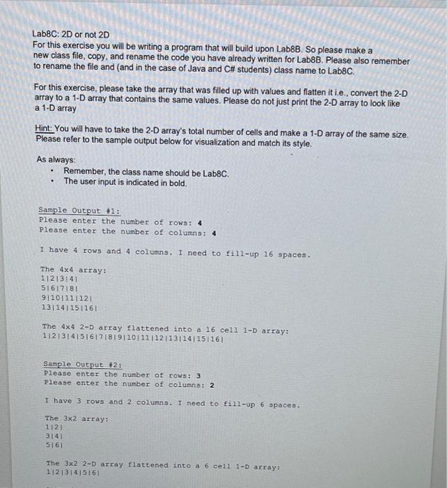 Solved I am stuck on Lab8C, i need it done in C++ before | Chegg.com