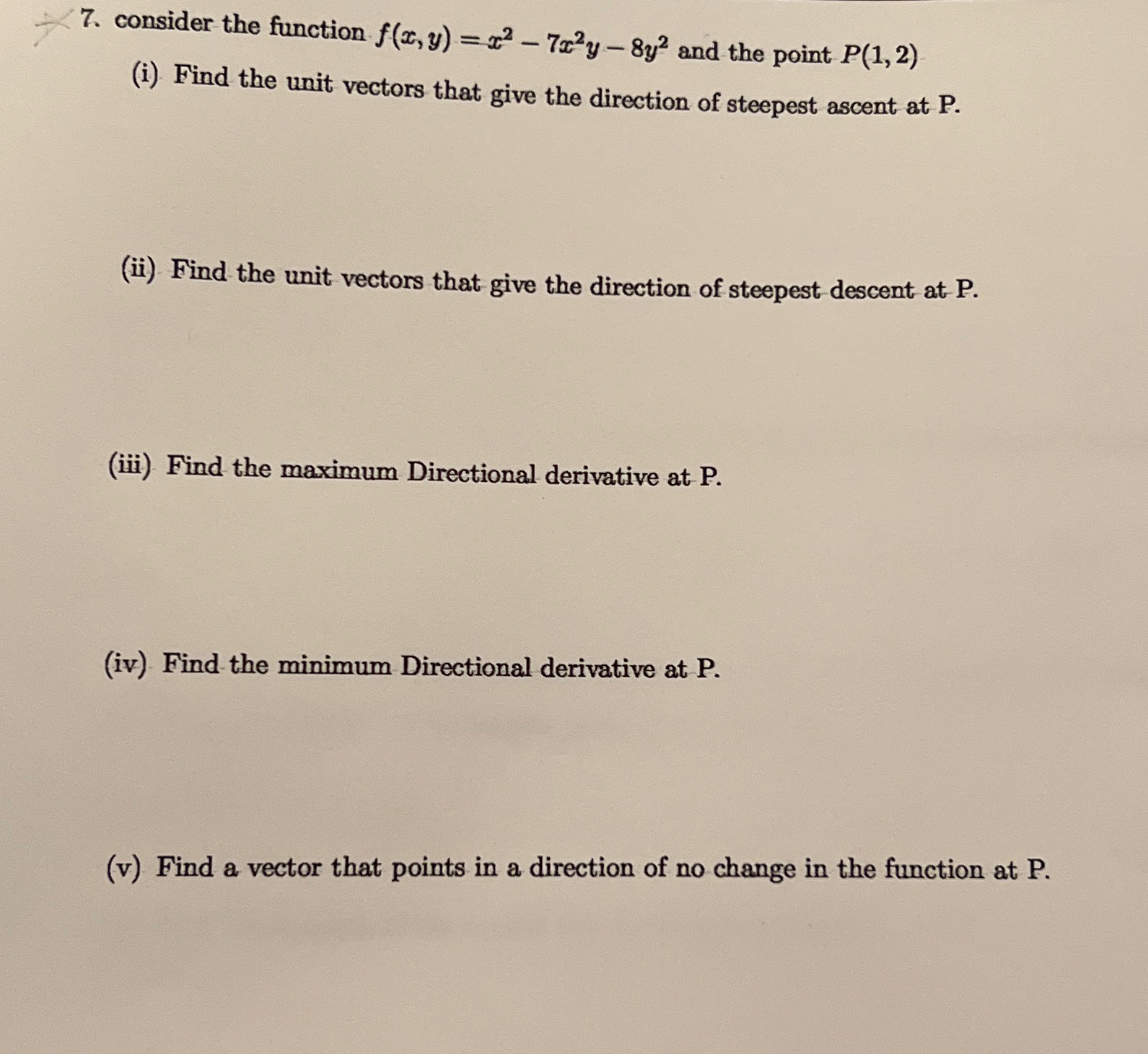 Solved consider the function f(x,y)=x2-7x2y-8y2 ﻿and the | Chegg.com