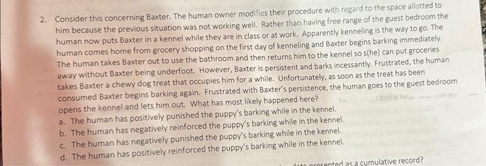 Solved 2. Consider this concerning Baxter. The human owner | Chegg.com