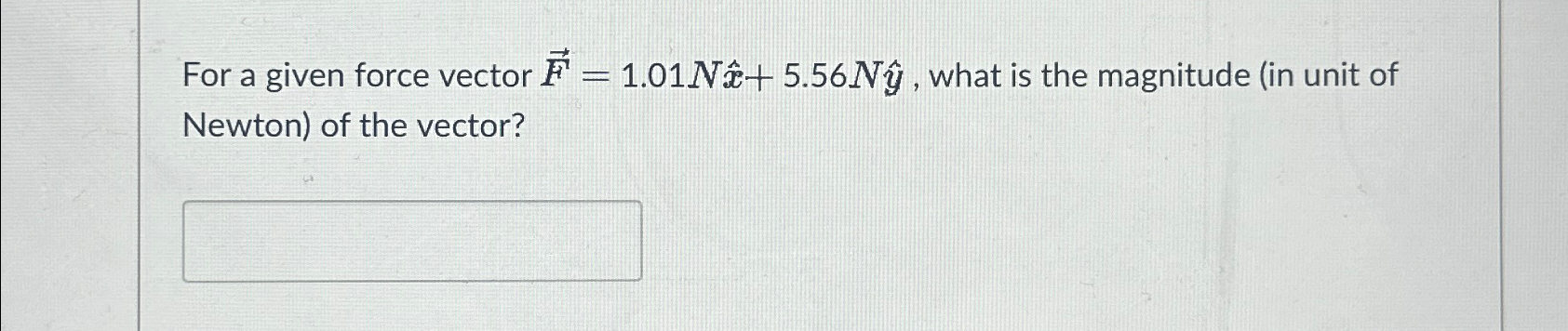 Solved For a given force vector | Chegg.com