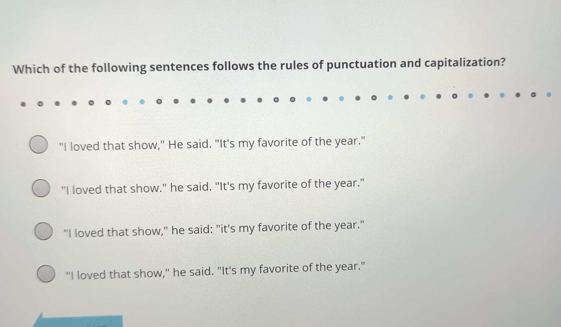 Solved Which of the following sentences follows the rules of | Chegg.com