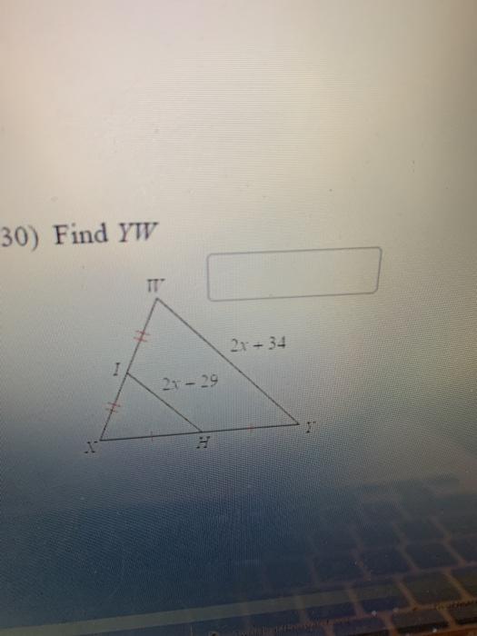 Solved 30) Find YW IT 2x + 34 21-29 | Chegg.com