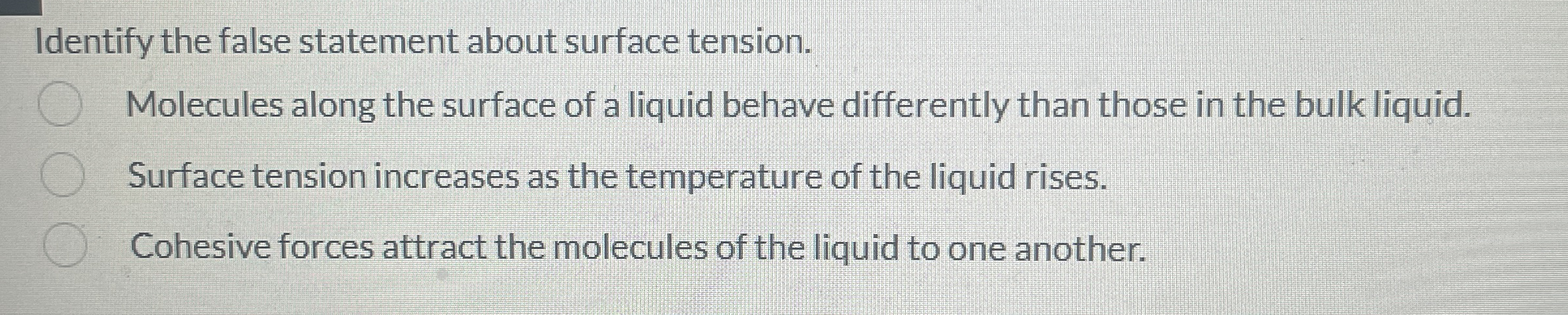 Solved Identify the false statement about surface | Chegg.com